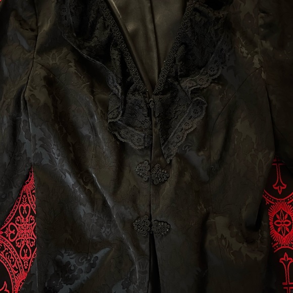 Jackets & Coats | Handmade Victorian Goth Brocade Duster Coat Dress ...